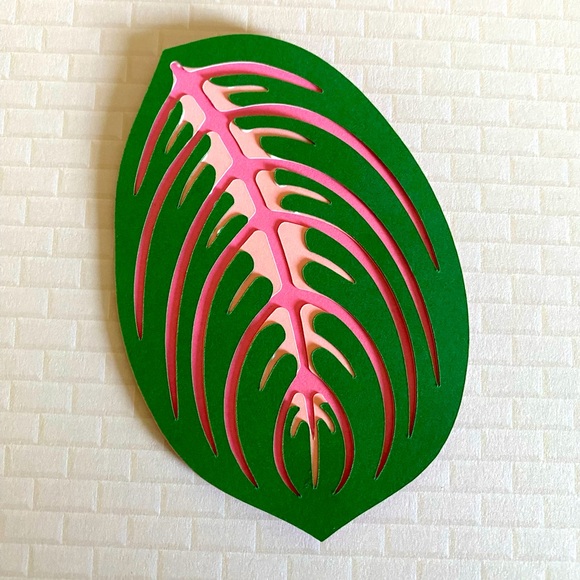 Handmade | Office | 3d Scrapbook Accent Sticker Prayer Plant Leaf ...